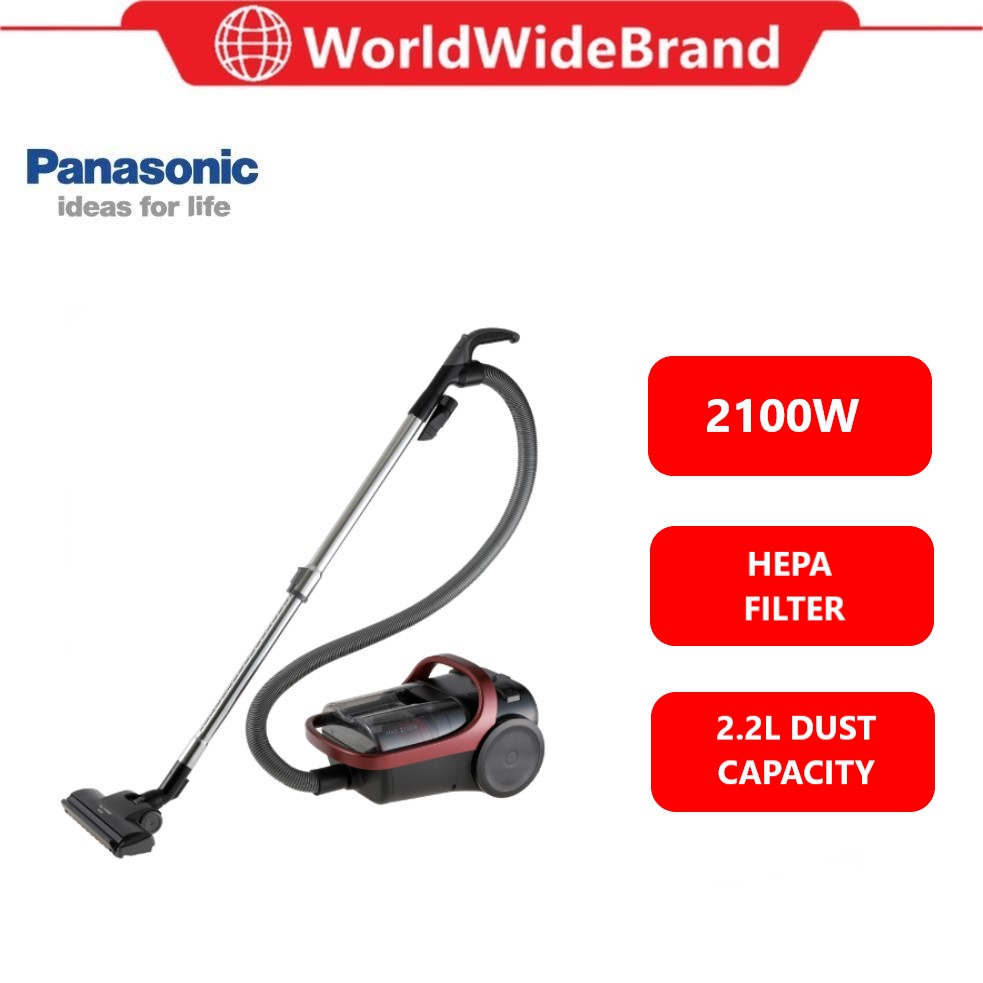 Panasonic MC-CL607RV47 Powerful 2100W Cyclone Bagless Canister Vacuum ...