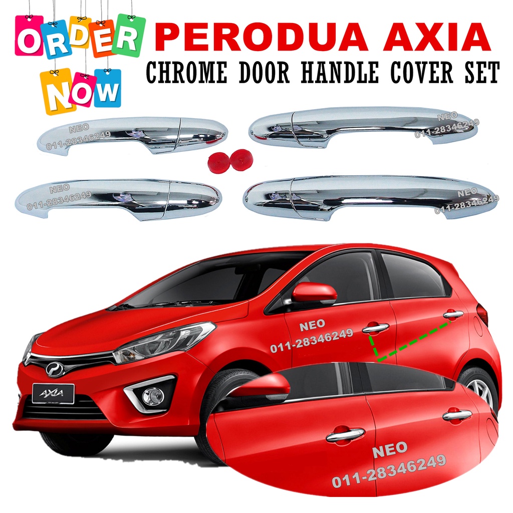 Perodua AXIA Chrome Door Handle Cover All types Made in Malaysia ...