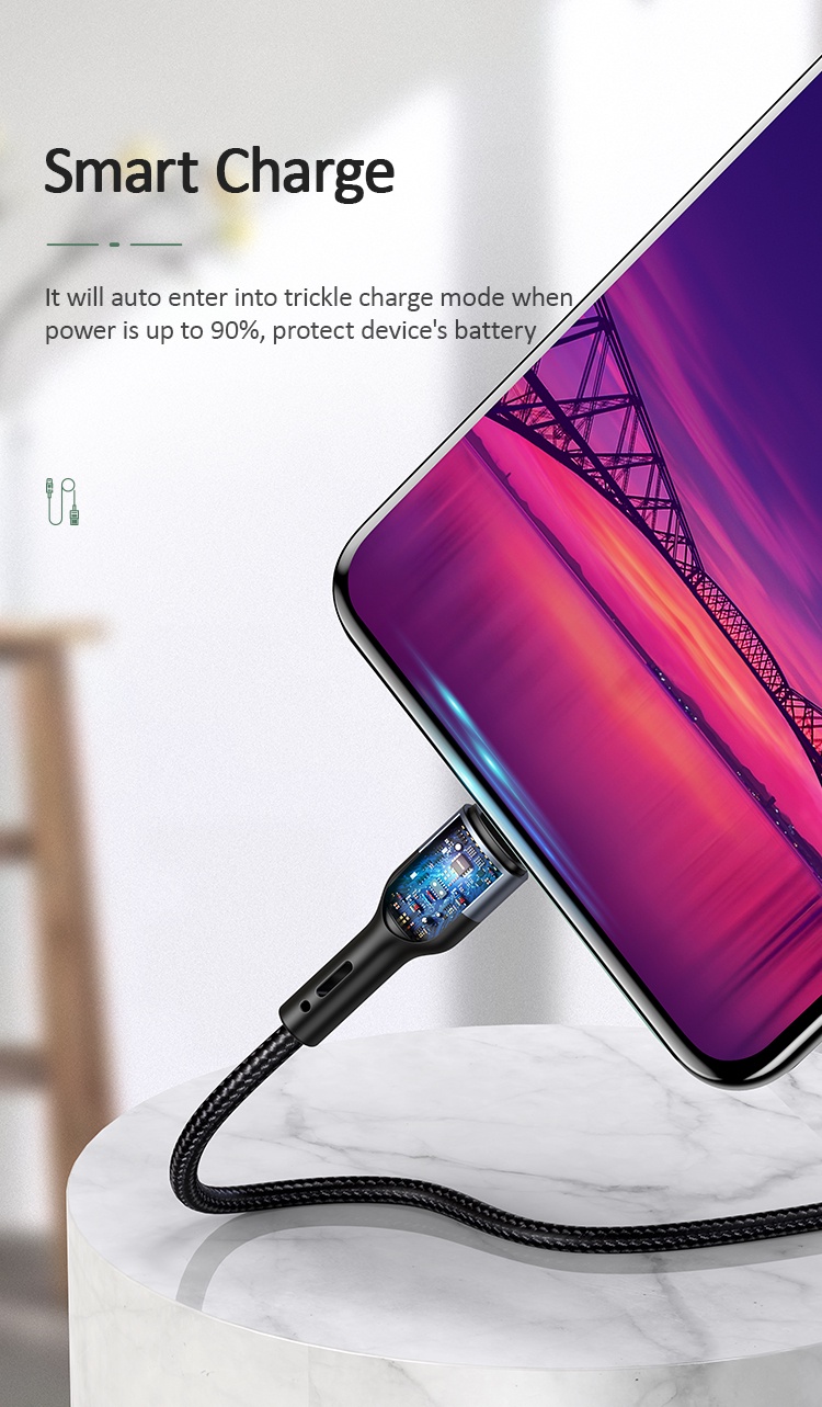 USAMS U55 Micro USB Type C IP Braided 2A Charge Data Cable (1M) | Shopee Malaysia