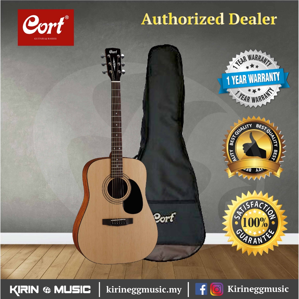Cort AD810 OP Acoustic Guitar Open Pore Standard Series (Dreadnought ...
