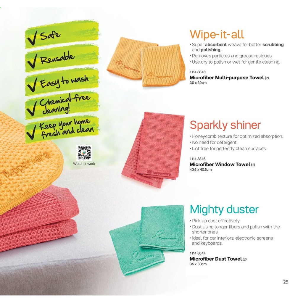 Tupperware Microfiber Towels Cloths : special fabric woven with tiny ...