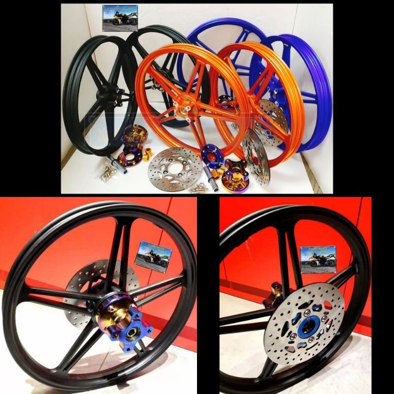 FG510 OPEN HUB ENKE1 Sport Rim Rear Hub + Rear Disc Plate Y15ZR/Y16ZR 1 ...