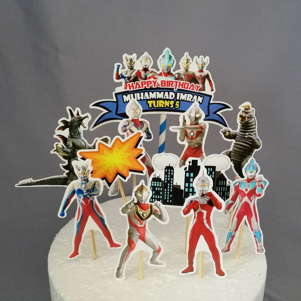 Cake Topper Ultraman (For Cake Decoration) | Shopee Malaysia