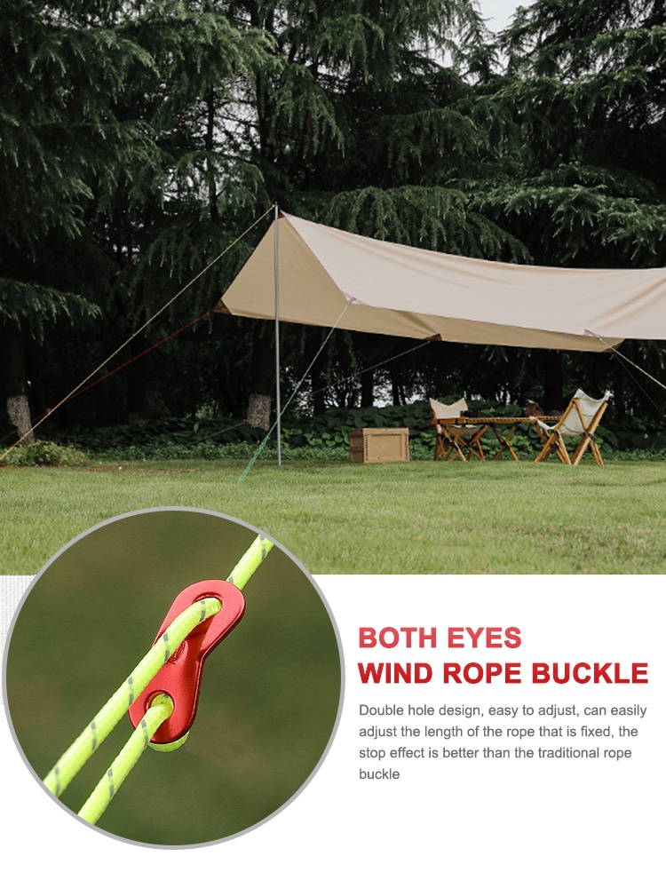Outdoor Tent Wind Rope Buckle Camping Tent Guy line Rope Lock Flysheet ...
