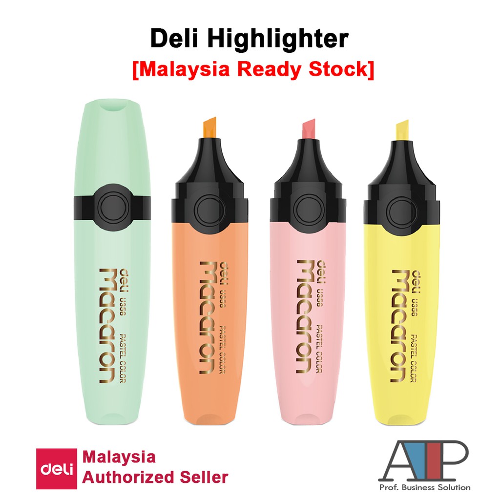 [Ready Stock] Deli Pastel Color Highlighter-Orange Pink Yellow Green ...