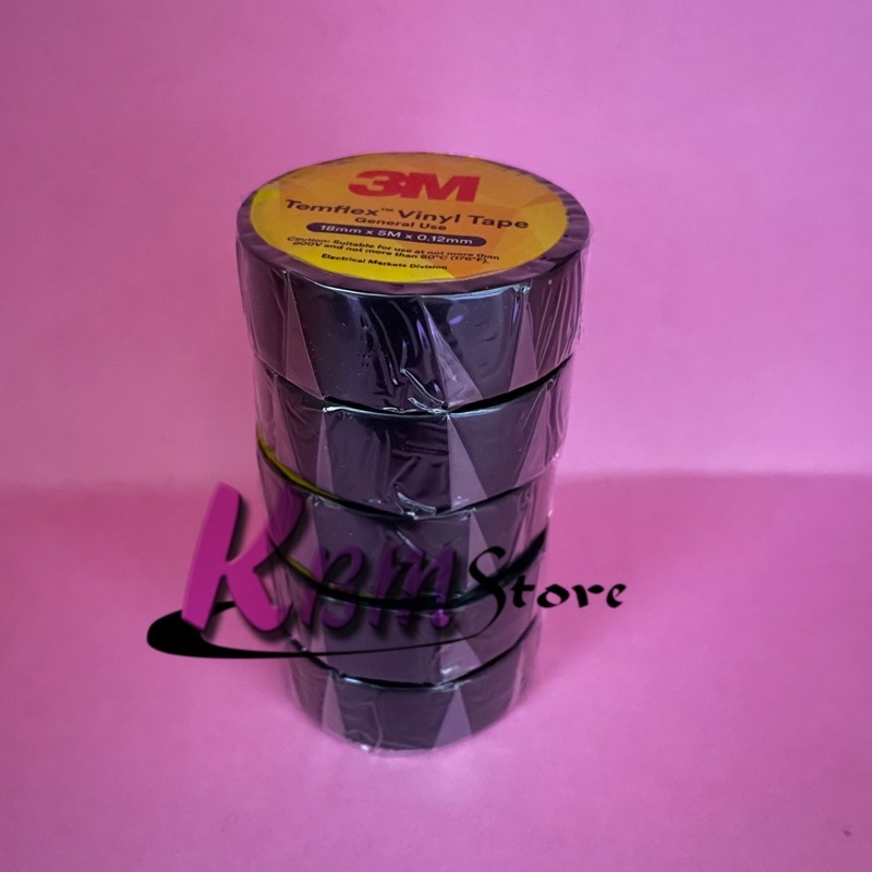 (Ready stock) 3M Black Tape/Vinyl Tape/Wire Tape/Wire Black Tape (18mm ...
