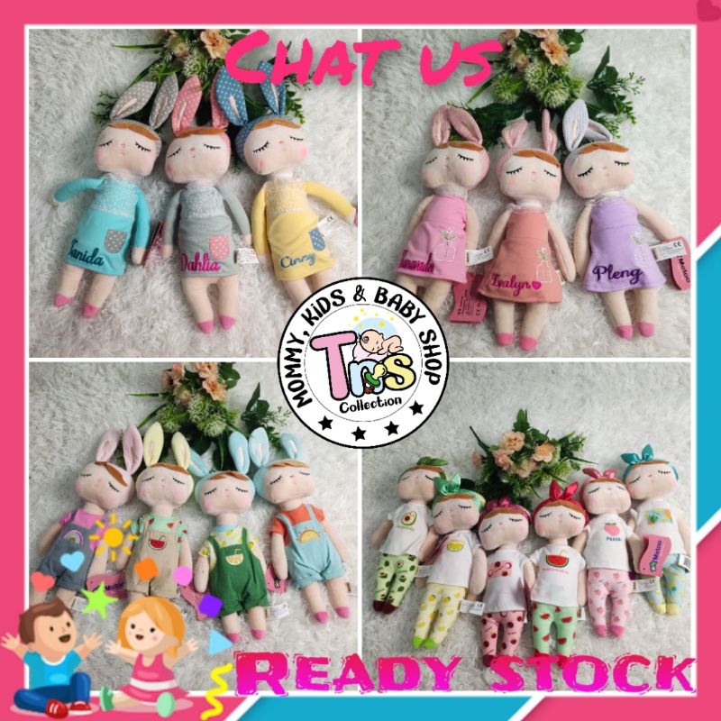 Angela metoo doll Personalized embroidery sulam nama for baby/ hadiah ...
