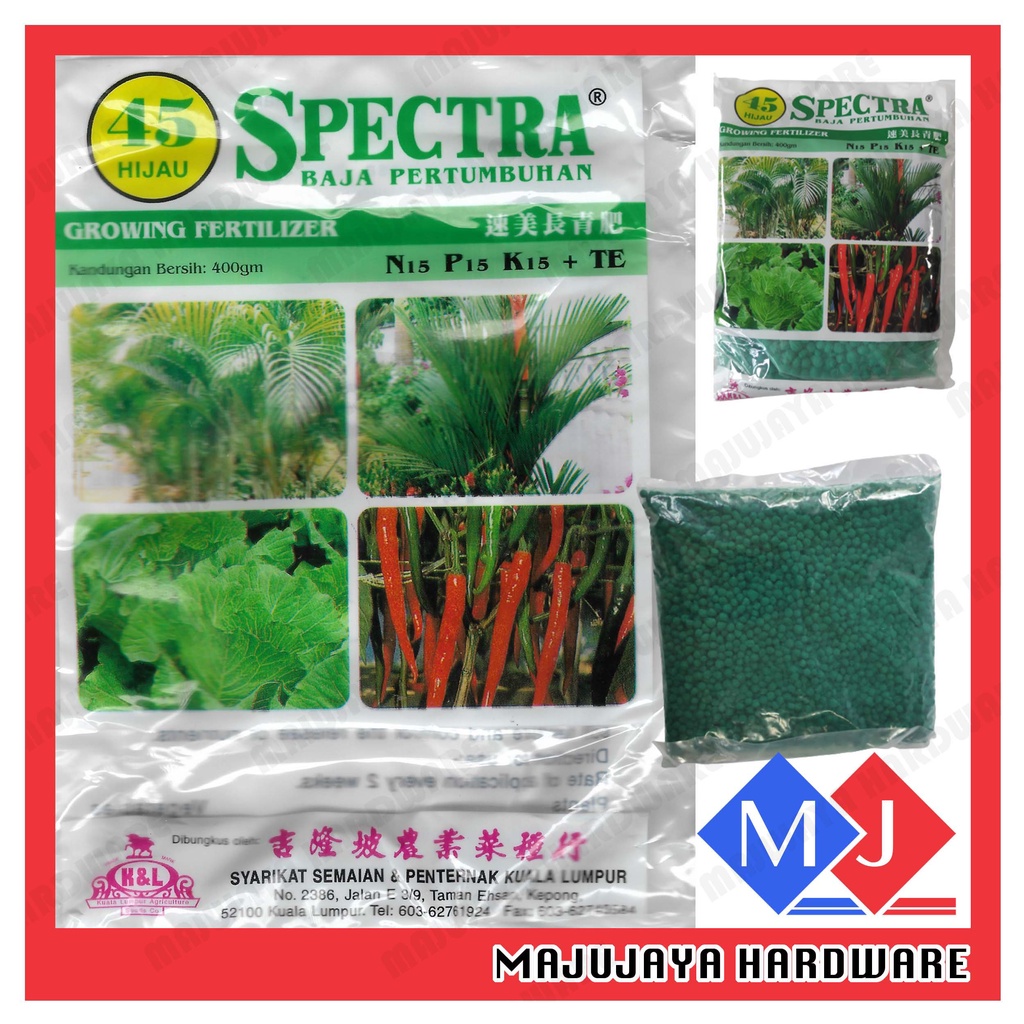 400gram SPECTRA 45 Fertilizer Baja Sayur Growing Fertilizer 速美长青肥 Baja ...