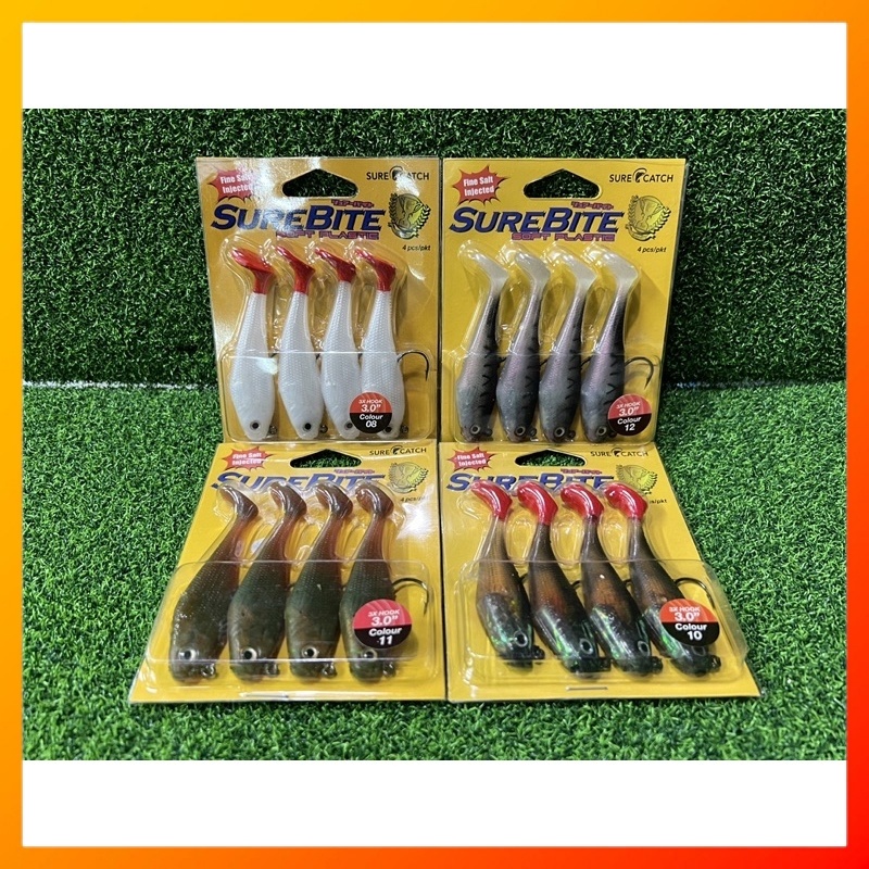 Sure Catch Sure Bite Soft Plastic Silicone Bait Fishing Lure (75mm/3.0 ...