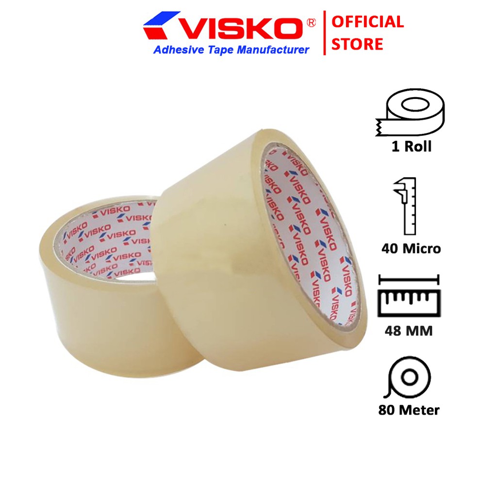 Visko Clear Opp Packaging Tape (1 Roll x 48mm x 80m) | Shopee Malaysia