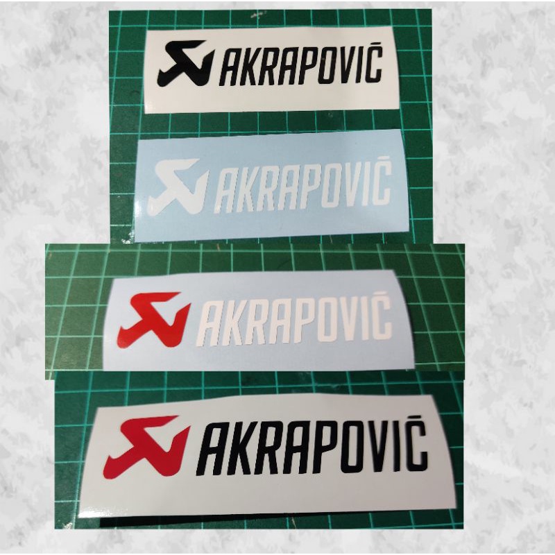 2 pcs Sticker Akrapovic Logo motorcycle car sticker cutting yamaha ...