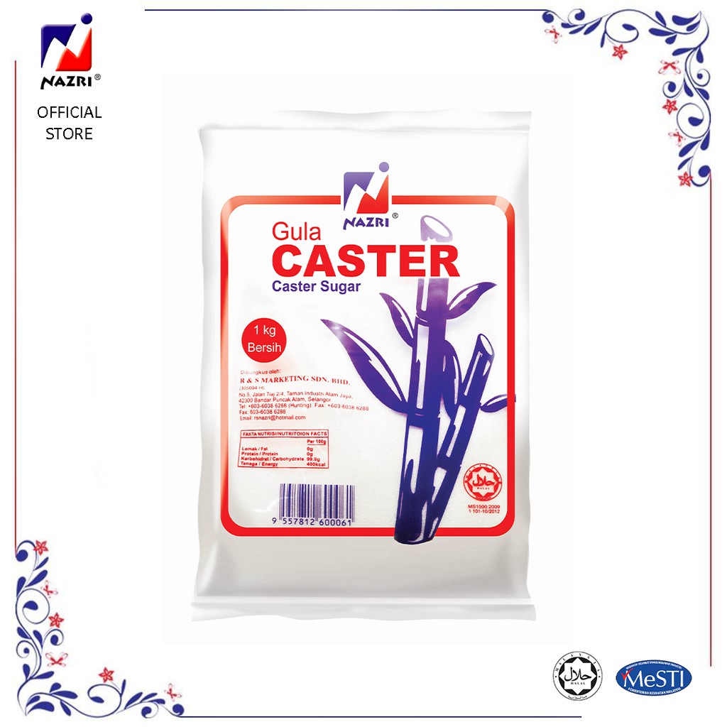 NAZRI Gula Kastor (950g & 450g)/NAZRI Caster Sugar (950g & 450g ...
