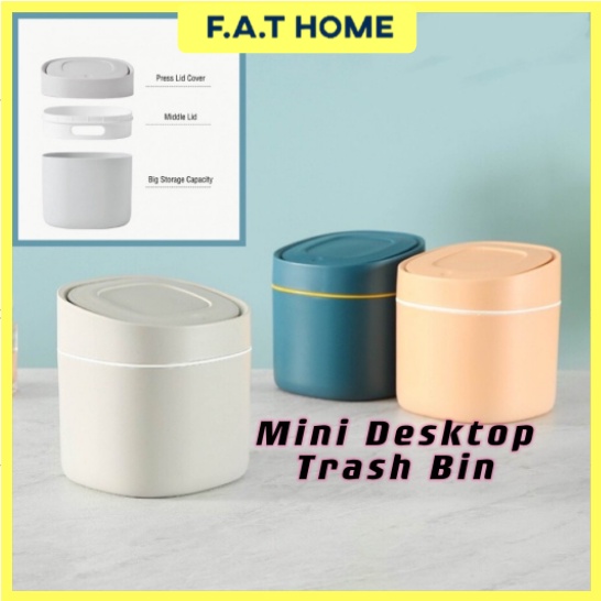 Mini Desktop Trash Bin Office Table Small Waste Bin Basket Mini Rubbish ...