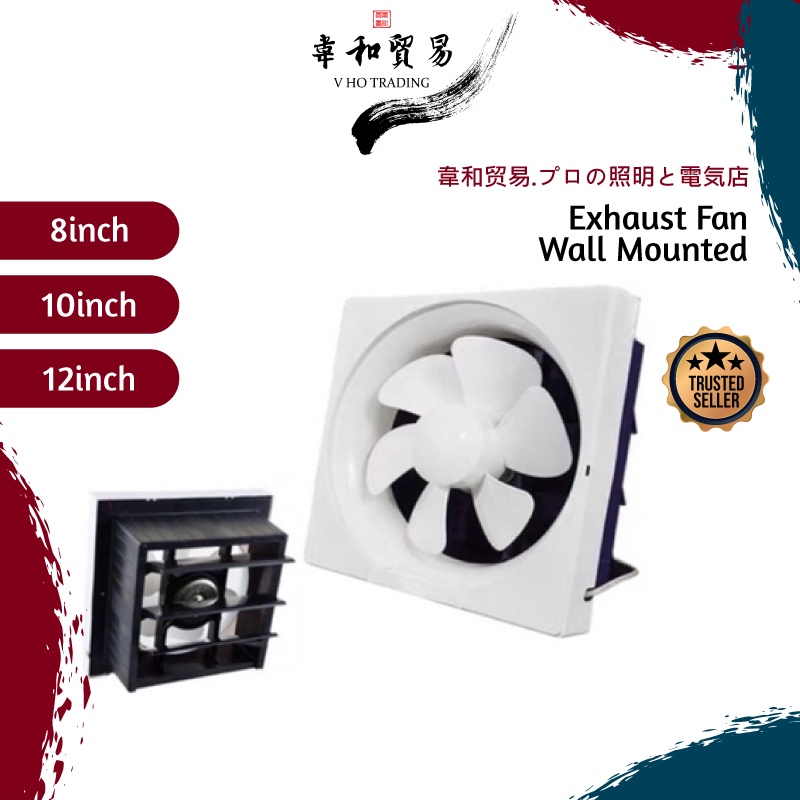 Exhaust Fan Ventilator Air Ejector Ex Fan Wall Mounted Bedroom Bathroom ...