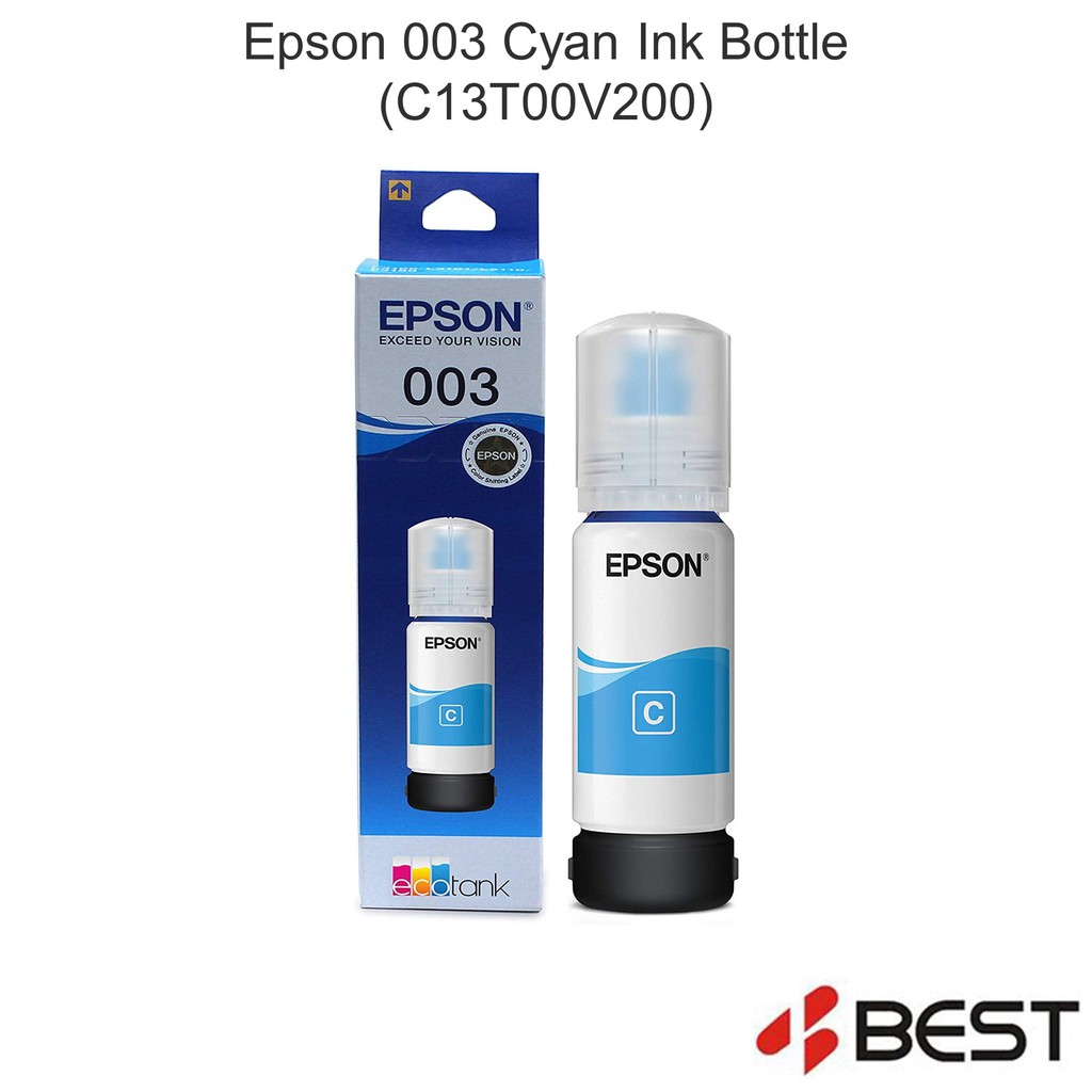 Epson 003 Ink Bottle - Cyan C13T00V200 | Shopee Malaysia