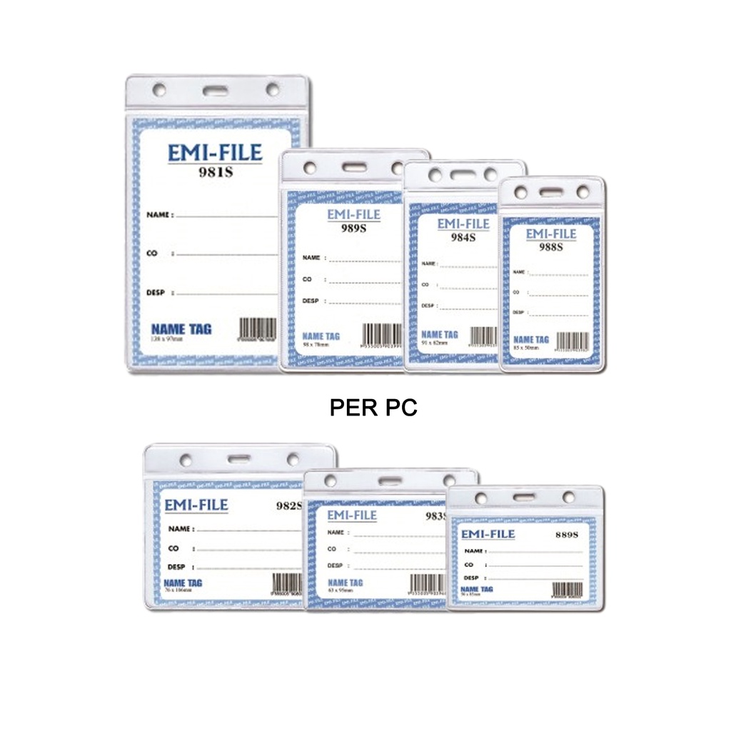 EMI-FILE PVC Name Tag / Name Card Holder / Student ID Tag | Shopee Malaysia