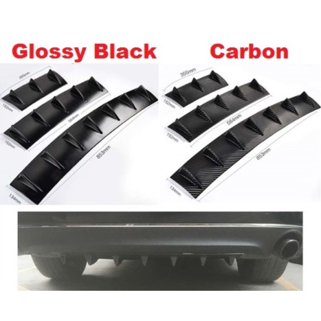 Car Duokon Shark Fin Diffuser Universal Car Rear Bumper Chassis Spoiler ...