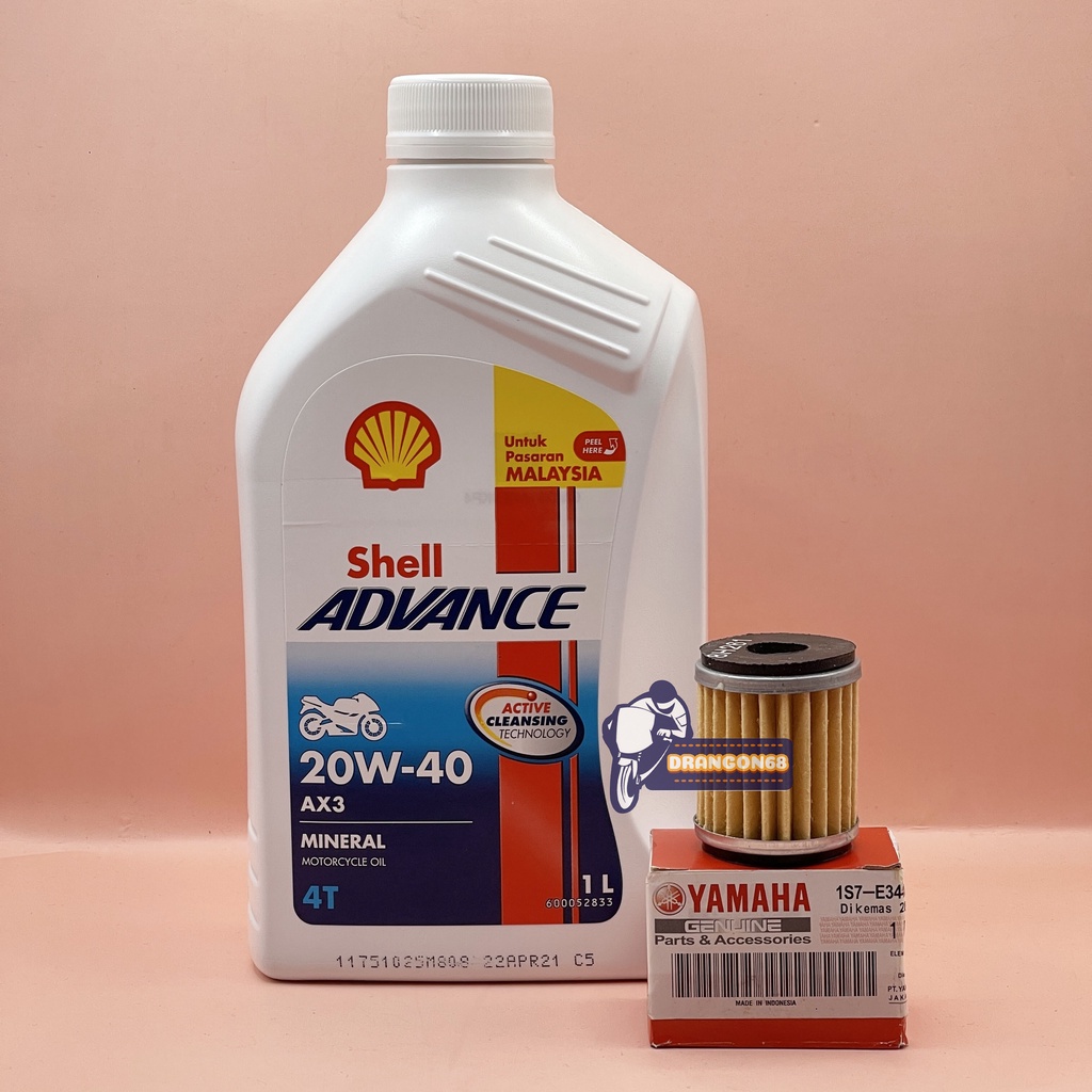 4T 🔥NEW PACKING AX3🔥 4T Shell AX3 SAE40/20W40 (100% Original Shell ...