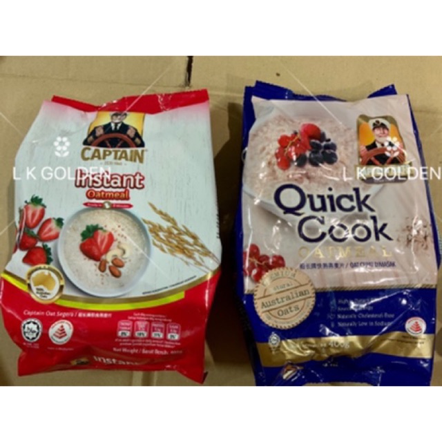 Captain Oats Instant Oatmeal 400g /Quick cook oatmeal (400g) | Shopee ...