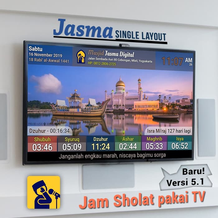 Jam sholat masjid menggunakan TV LED - Standart Lite | Shopee Malaysia