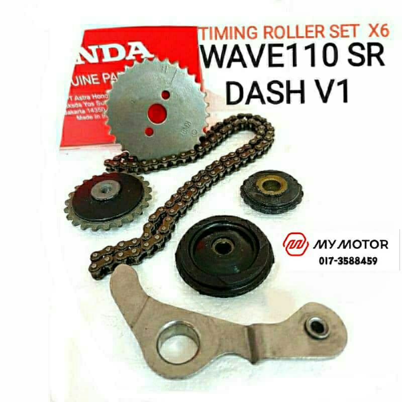 WAVE110 SR DASH V1 TIMING ROLLER SET TIMING CHAIN KIT X6 | Shopee Malaysia