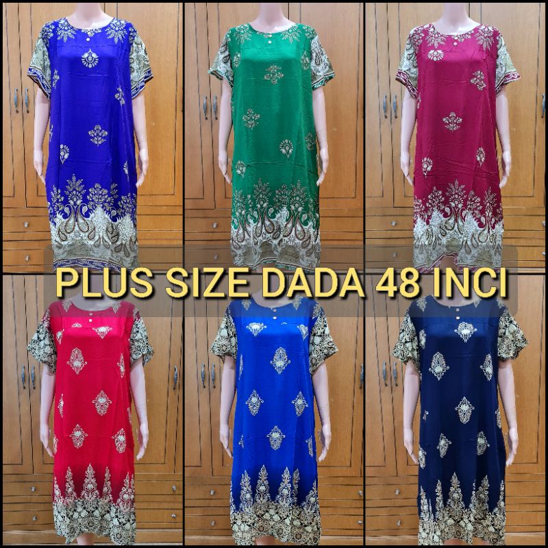 💥1104#𝗕𝗮𝘁𝗶𝗸 𝗗𝗿𝗲𝘀𝘀 𝗕𝗲𝗿𝗸𝘂𝗮𝗹𝗶𝘁𝗶💥Daster Batik Indonesia Cotton Plus Size ...
