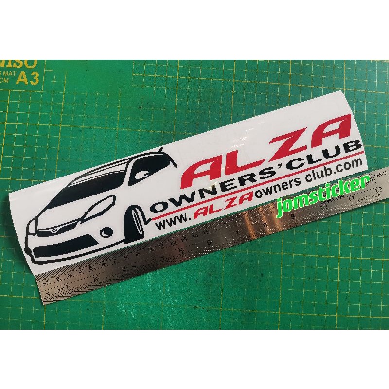 Sticker Alza Owner's club(sticker cutting) | Shopee Malaysia