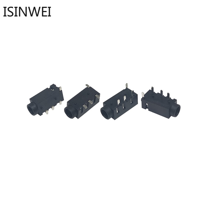 100pcs 3.5 MM Headphone Jack Audio Jack PJ-320D 4-Line Pin Female ...