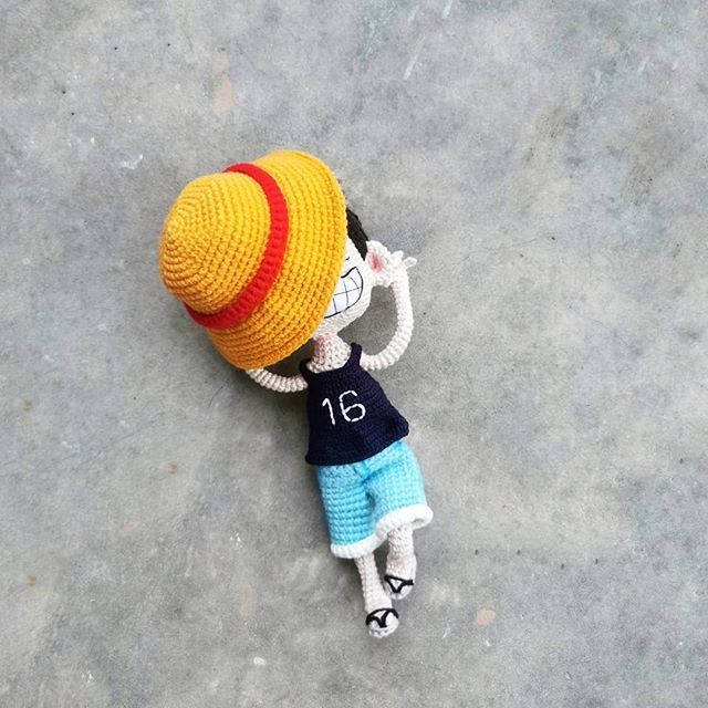 Fan Art, luffy one piece handmade crocheted anime character collection ...
