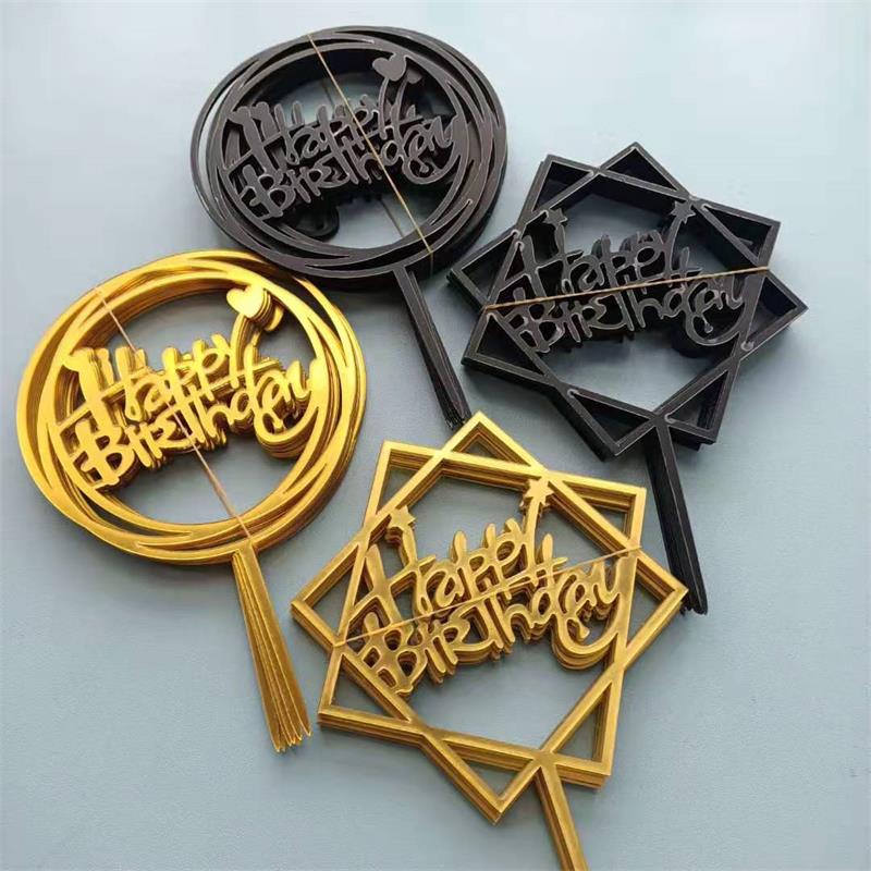 10pcs/set acrylic cake decoration birthday decoration acrylic cake ...