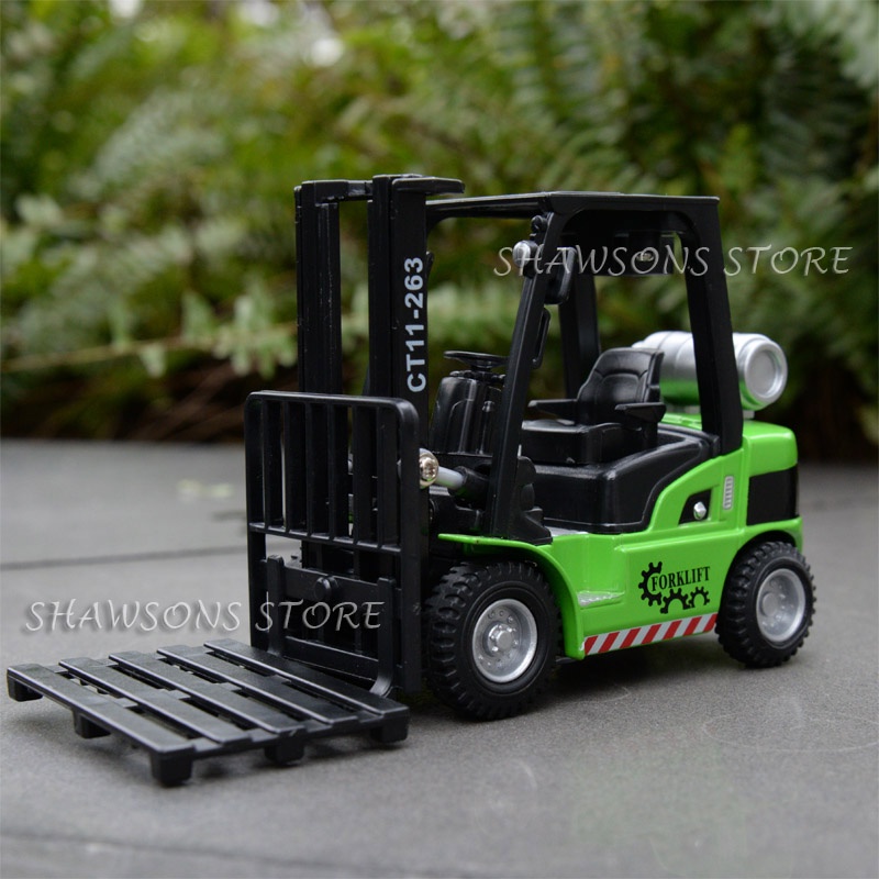 1:24 Scale Diecast Metal Truck Model Toy Forklift Pull Back Miniature ...