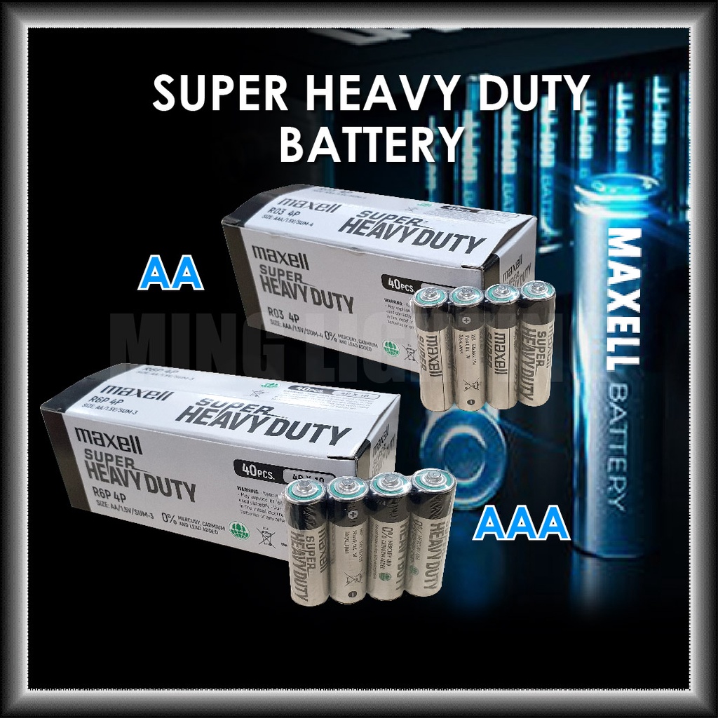 Maxell AA AAA Battery Super Heavy Duty 1.5V Bateri Mainan Remote ...