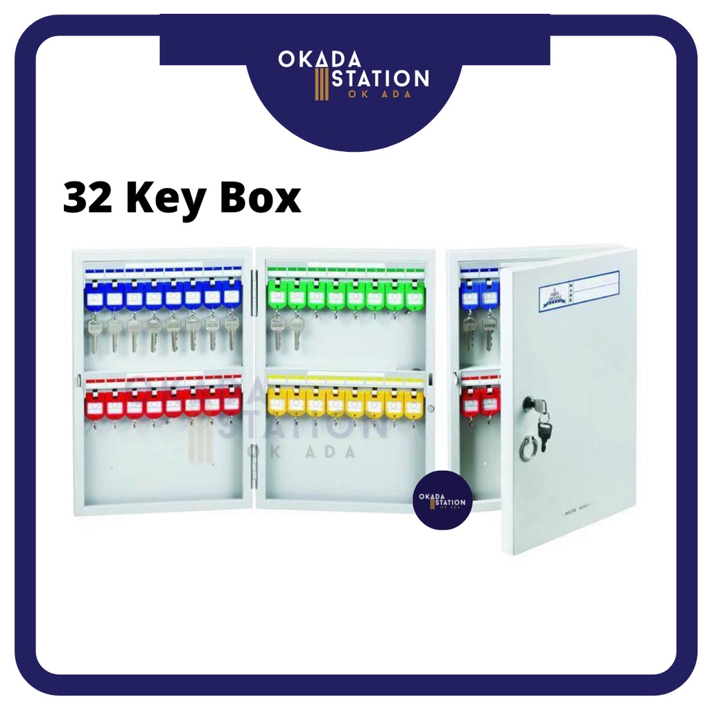 OKADA Metal Key Box Cabinet / Kotak Kunci Besi / Key House / Peti Kunci ...