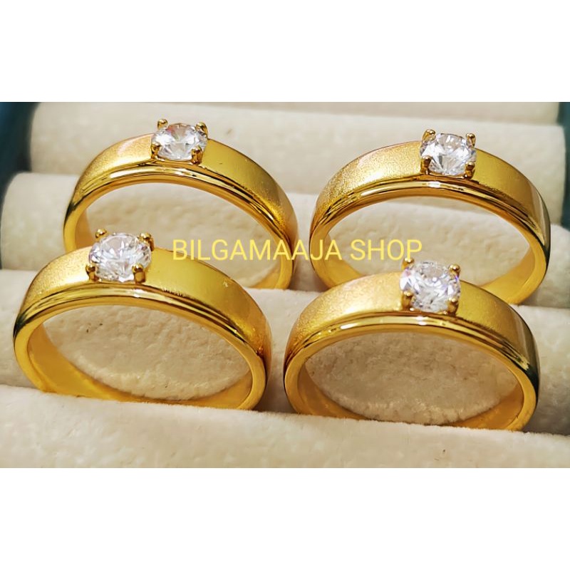 Cincin Tembaga Plain Batu Permata Putih | Shopee Malaysia