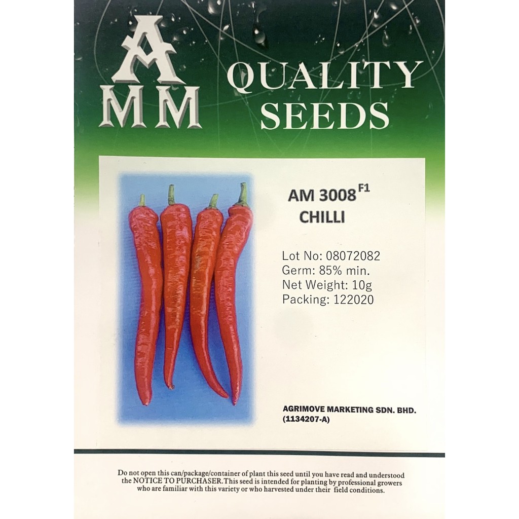 Benih Chilli Besar ( AMM ) AM3008 F1 - ( 10g / 20g ) 👍 💯 | Shopee Malaysia