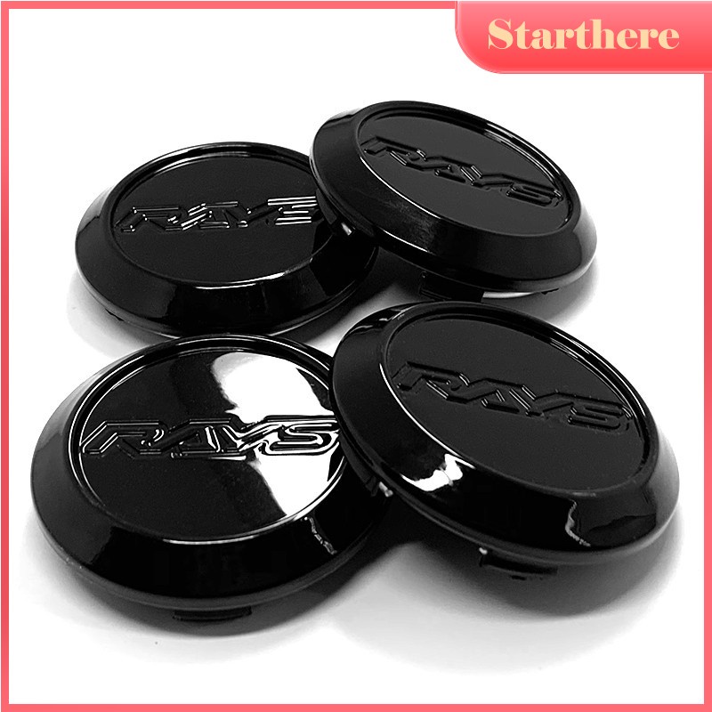 4PCS 64MM RAYS Logo Wheel Rim Hub Caps Wheel Cap Dust-Proof Cover for ...