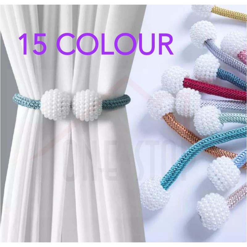 1PCS LANGSIR MAGNET CURTAIN BUCKLE MAGNETIC CURTAIN TIEBACKS PEARL BALL ...