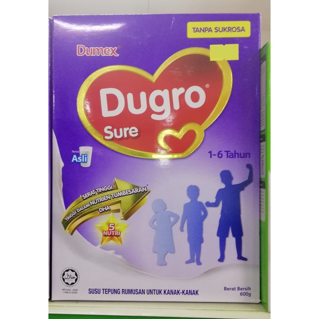 DUMEX DUGRO SURE 1-6 TAHUN 600g | Shopee Malaysia