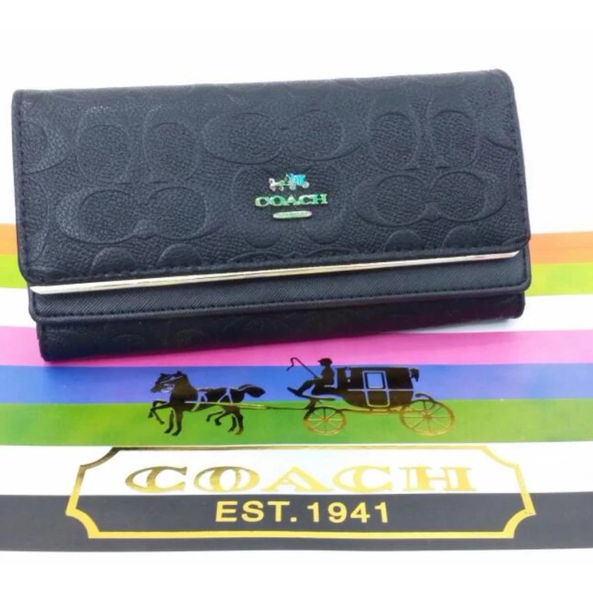 Coach wallet Rust Ladies Fashion ( Black ) | Shopee Malaysia