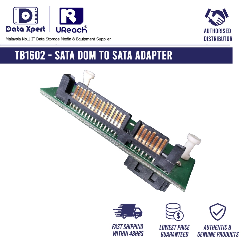 U-REACH TB1602 SATA DOM to SATA Adapter- Power in Pin 8-2Pack | Shopee Malaysia