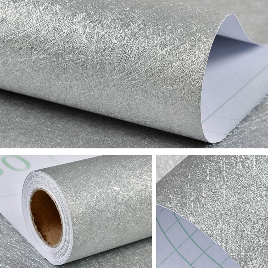 Grey Contact Paper Waterproof Self Adhesive Wallpaper Peel and Stick ...