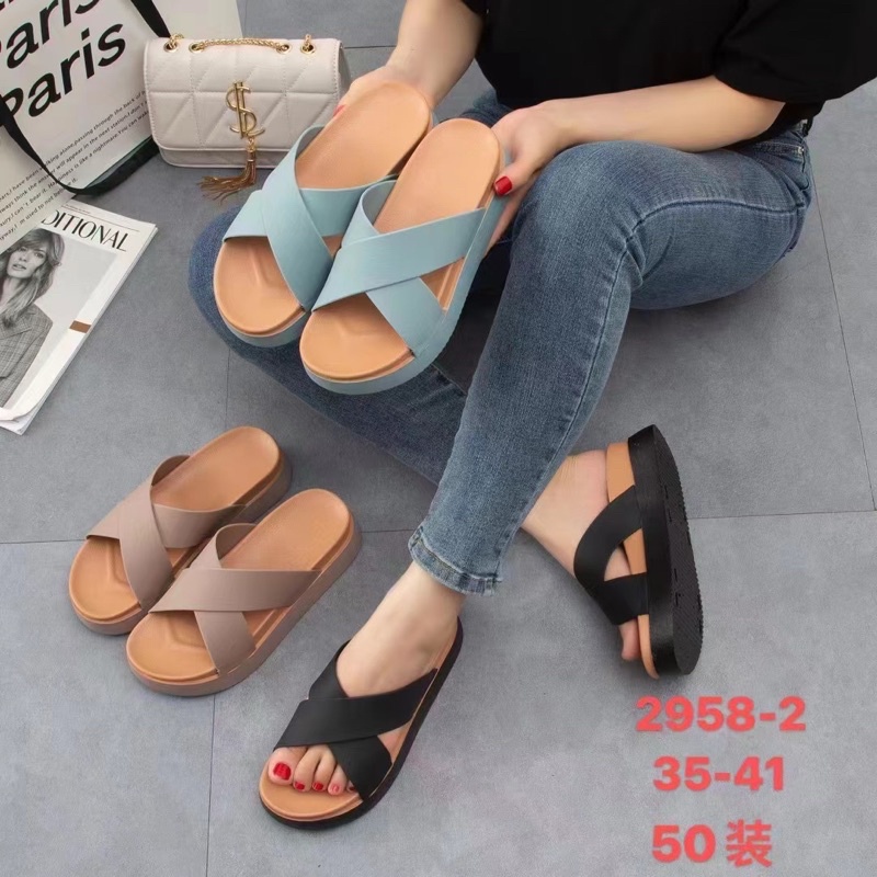 *Ready stock*sandal wedges raya latest design/sandal harimau/seliper ...