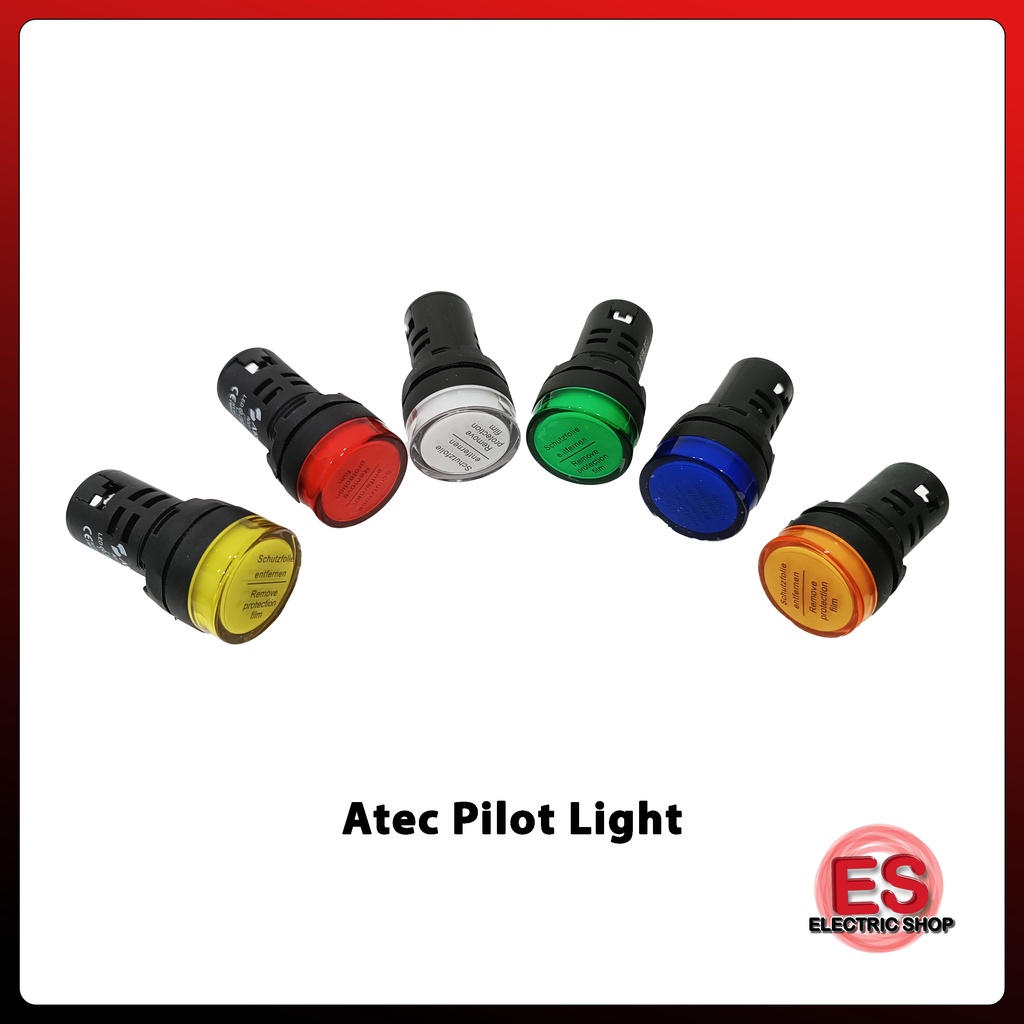 ATEC Pilot Light LED 24VAC/DC ( Red/Blue/Green/Amber/White ) AD22-22DS ...