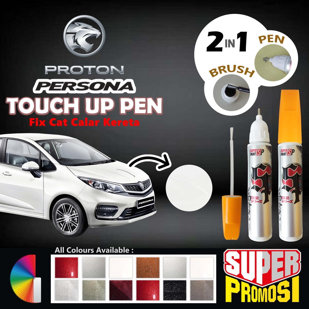 PROTON PERSONA Touch Up Pen 2in1 Pen & Brush Scratch Repair Fix Car ...