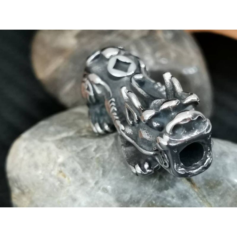 Stainless steel Wealth and Lucky Pixiu charm pendant! 白钢招财貔貅吊坠 ...