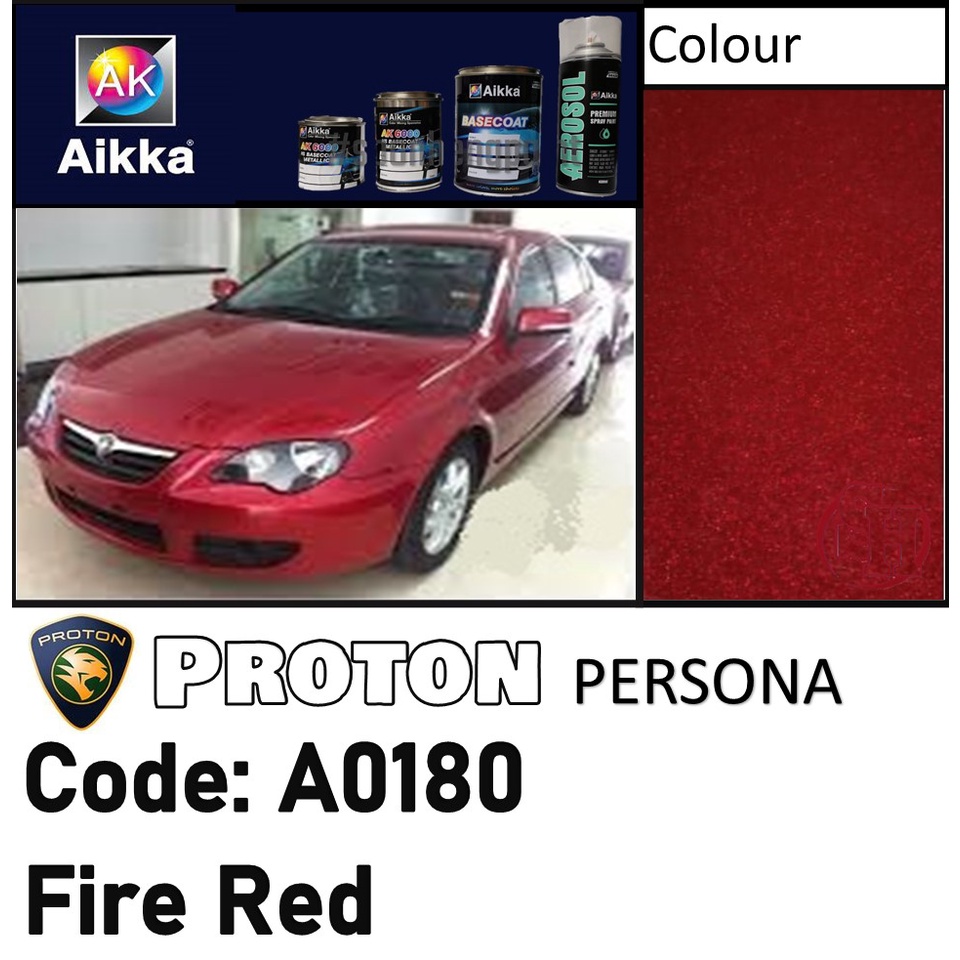 PROTON PERSONA Fire Red A0180** Crystal /Aikka Oem Factory Colour ...