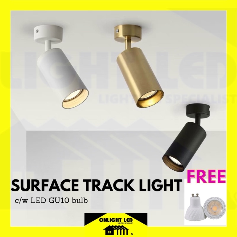 Surface Track light casing Gold Black White | Shopee Malaysia