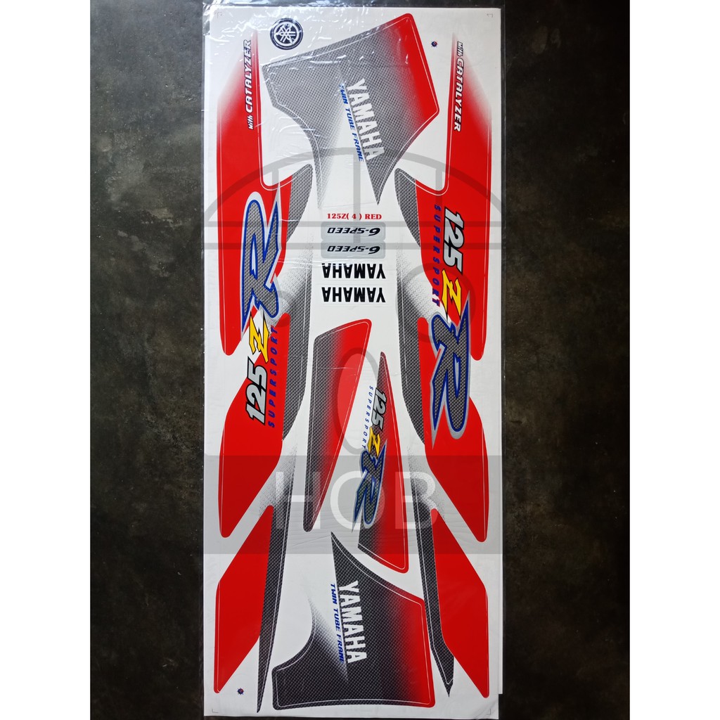 Yamaha 125ZR Super Sport Catalyzer - First Version Body Sticker Stripe ...