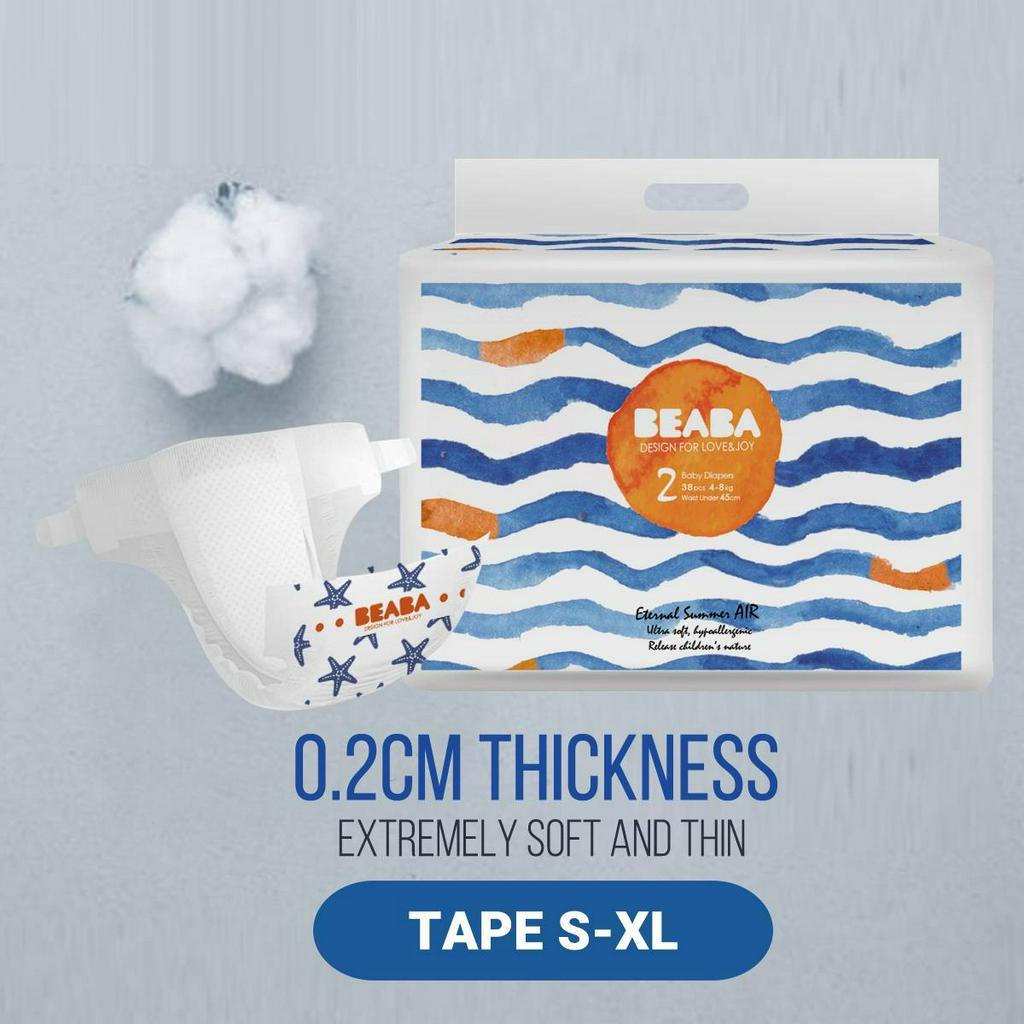 Beaba Eternal Summer Series - Tape Diapers S/M/L/XL Skin Friendly Ultra ...