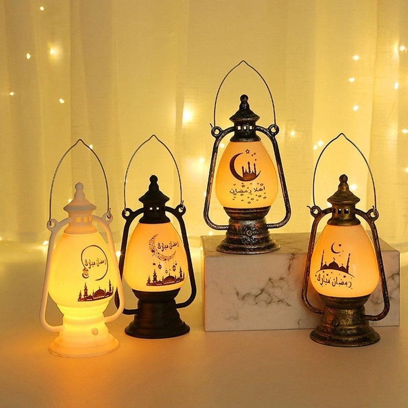 Eid Mubarak Decoration LED Lights Oil Lamp / Ramadan Electronic Candle ...